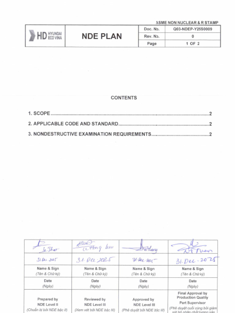 q03 Ndep y25s0009 Rev.0_nde Plan | PDF
