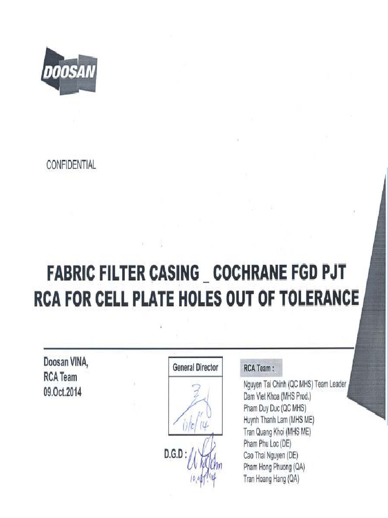RCA - Fault Tree Sample Refer | PDF | Engineering Tolerance | Machining