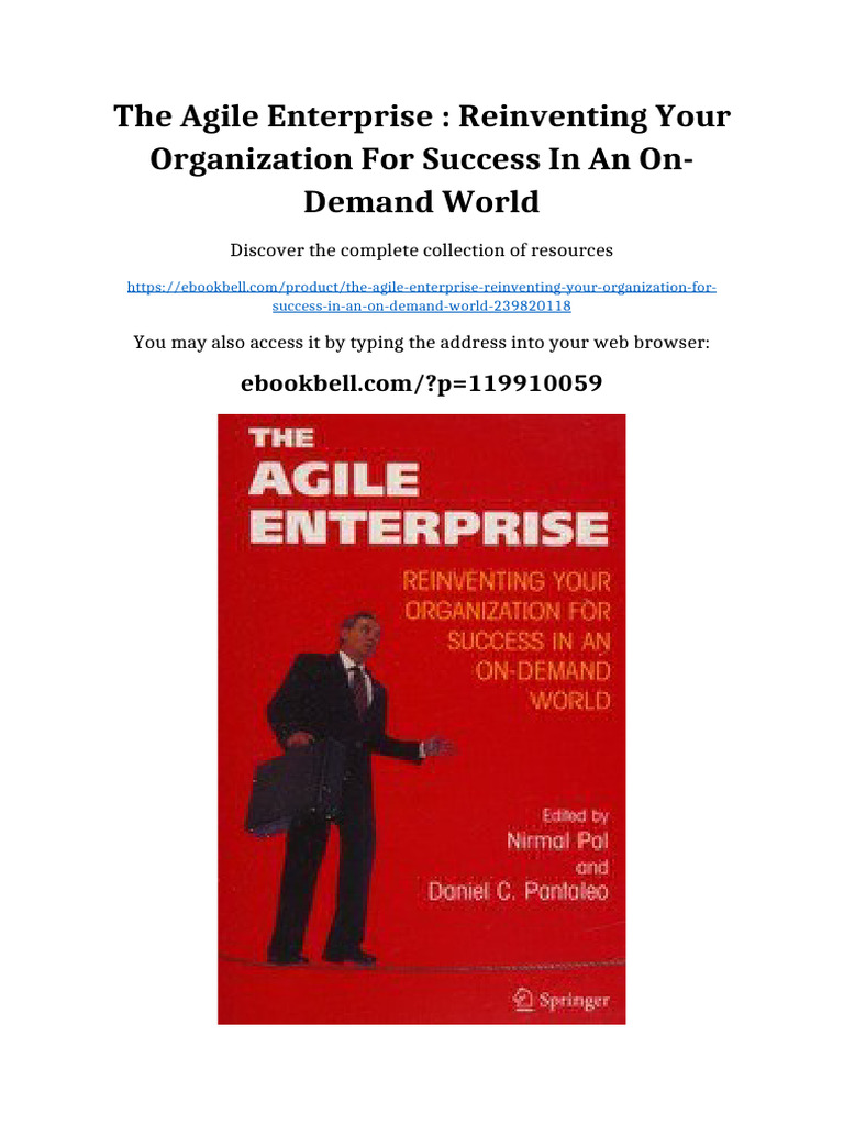 The agile enterprise : reinventing your organization for success in an ...