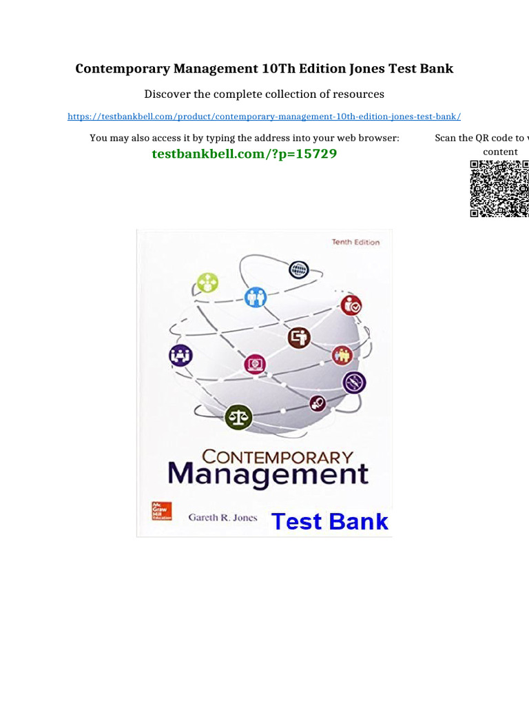 Contemporary Management 10th Edition Jones Test Bank full | PDF ...