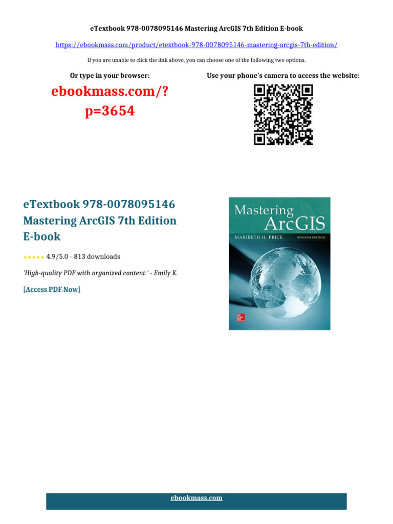 eTextbook 978-0078095146 Mastering ArcGIS 7th Edition ebook quick start ...