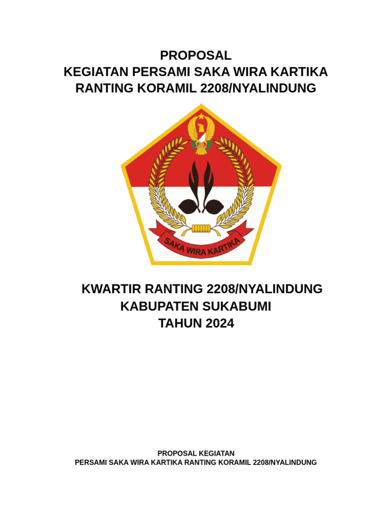 Proposal Saka Wira Kartika | PDF
