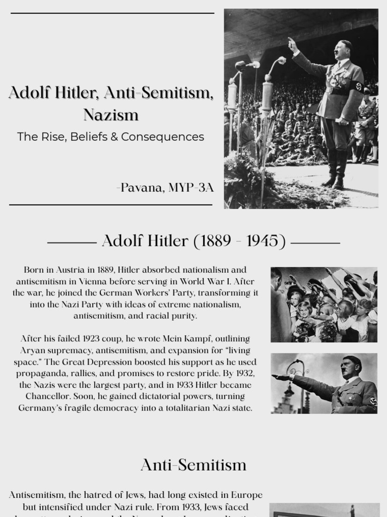 Adolf Hitler, Anti-Semitism, Nazism | PDF | Nazi Germany | Nazism