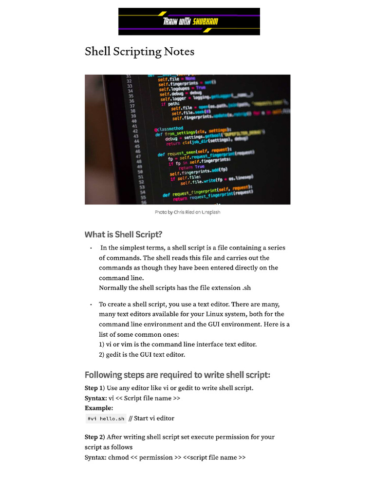 Notes_-_Shell_Scripting_by_TWS_devops __ | PDF