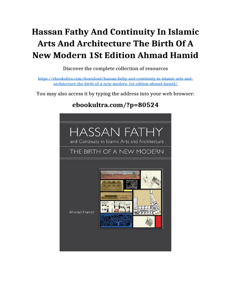 Hassan Fathy and Continuity in Islamic Arts and Architecture The Birth ...