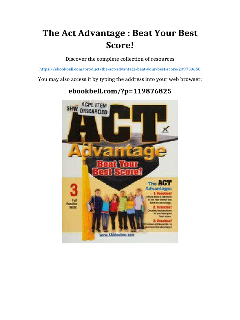 The ACT advantage : beat your best score! full digital chapters | PDF