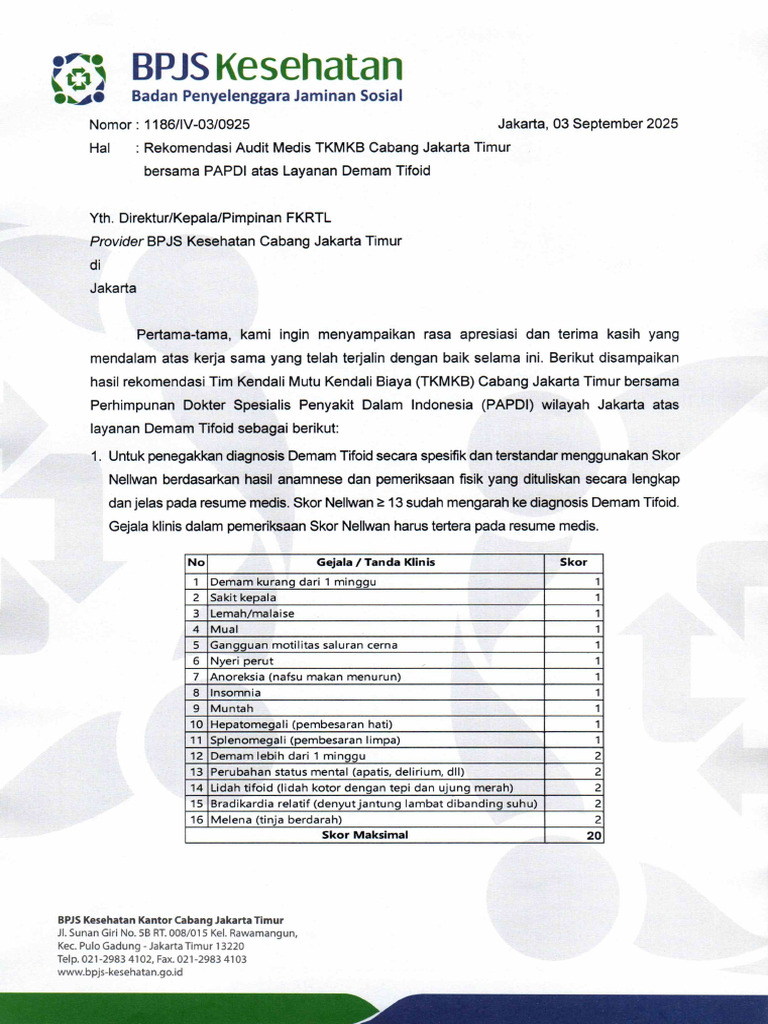 1186 - Rekomendasi Audit Medis TKMKB Cab Jaktim Bersama PAPDI Atas ...