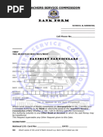 TSC Bank Form for Paypoint Change | PDF