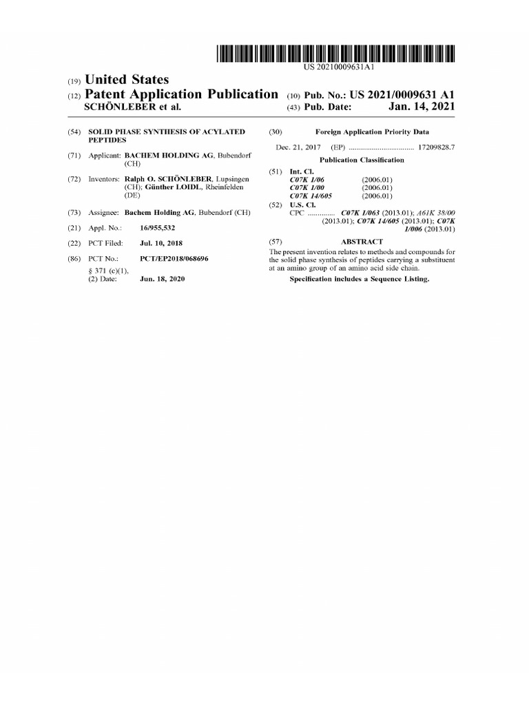 Solid Phase Synthesis of Acylated Peptides | PDF