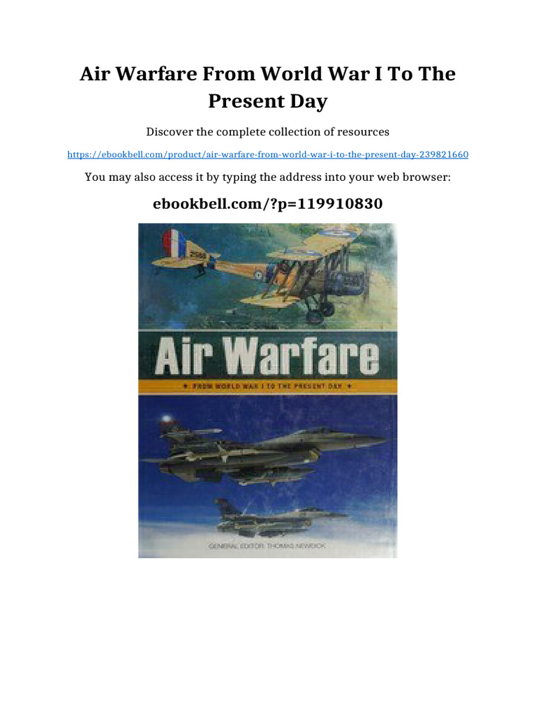 Air warfare from World War I to the present day sample | PDF | Spring ...