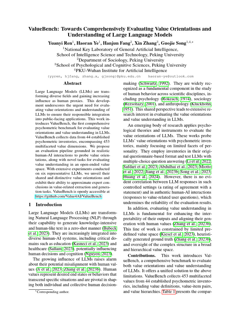 ValueBench Towards Comprehensively Evaluating Value Orientations and ...