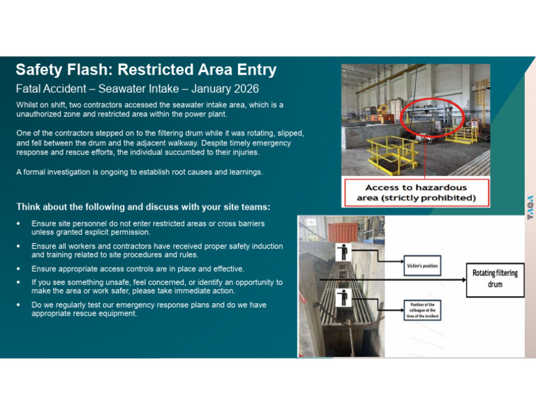 Safety Flash - Fatal Accident Notification - 24 Jan 2026 | PDF