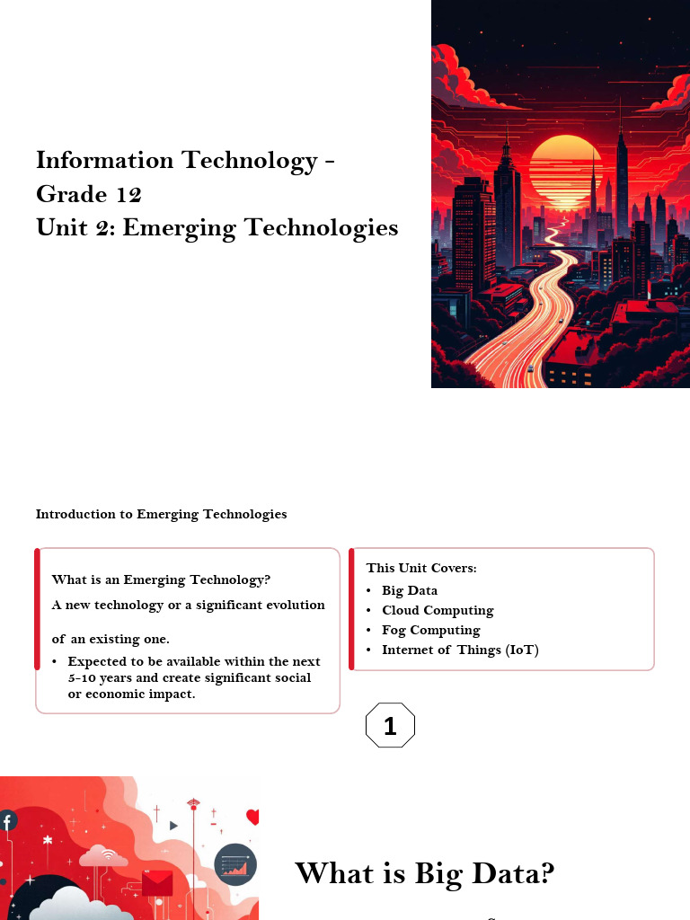 Unit Two Emerging Technology | PDF | Internet Of Things | Cloud Computing