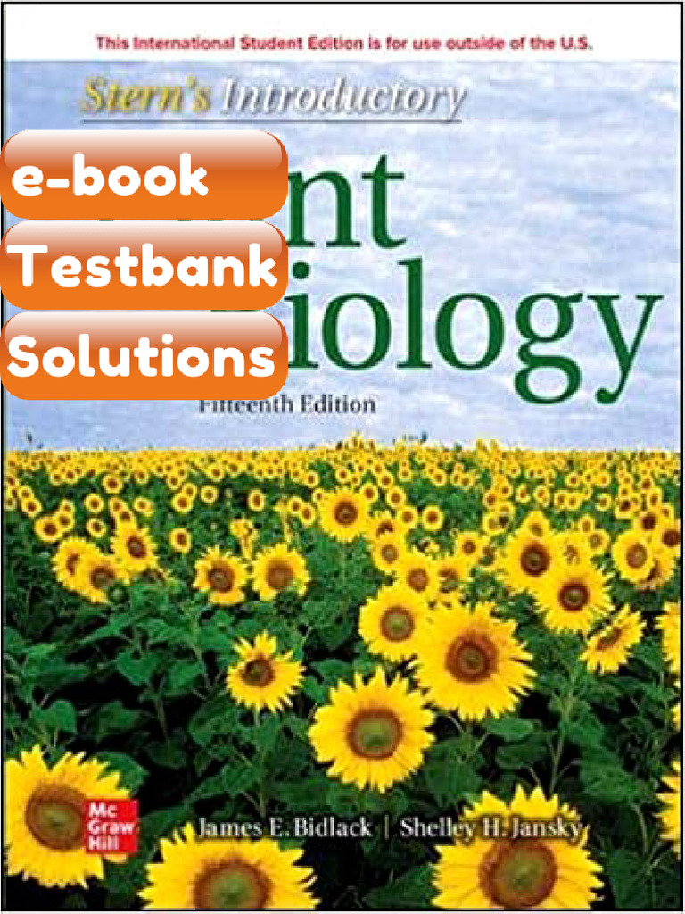 Sterns Introductory Plant Biology 15th Edition by James Bidlack Shelley ...