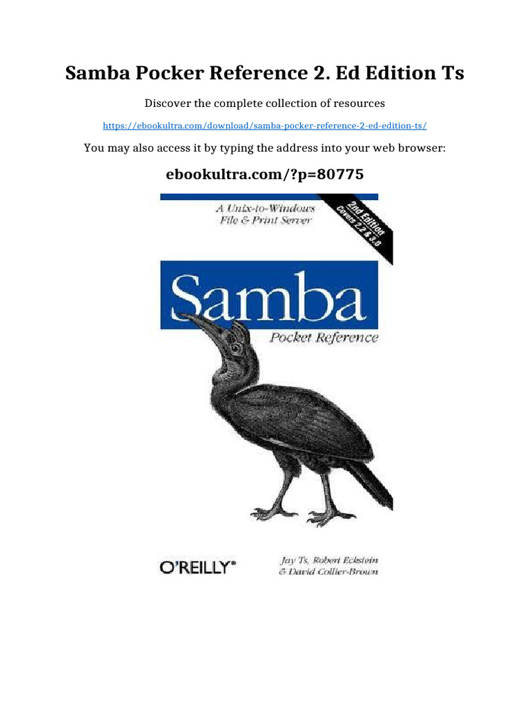 Samba pocker reference 2. ed Edition Ts available any format | PDF