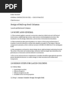Laced Column Design Guidelines | PDF | Bending | Rivet
