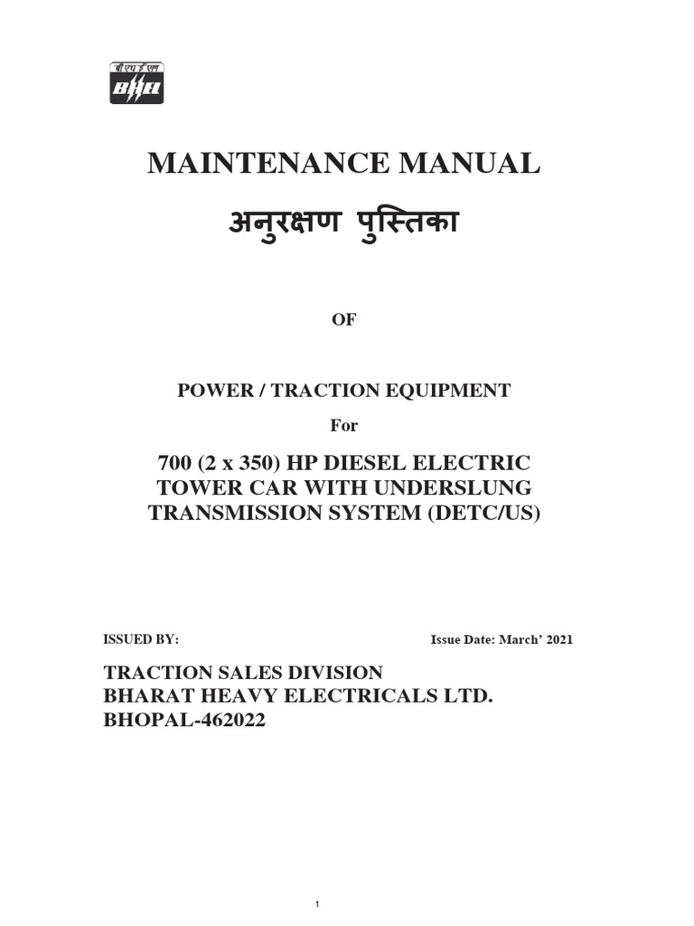 BHEL-DeTC-Operation and Maintenance Manual | PDF