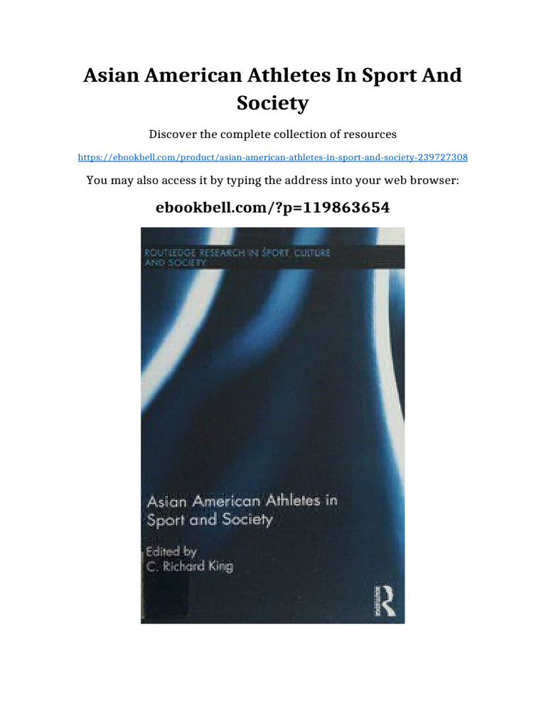 Asian American athletes in sport and society full digital chapters ...