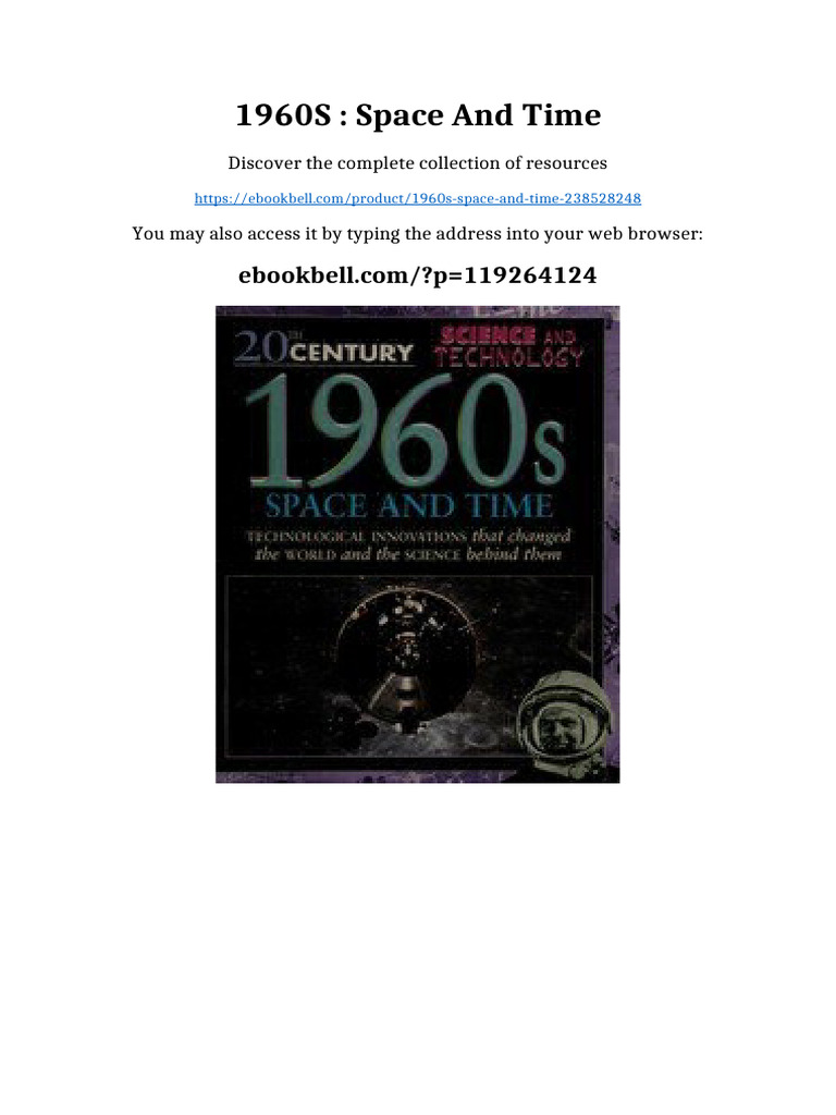 1960s: Space and Time PDF Available | PDF | Intellectual Property
