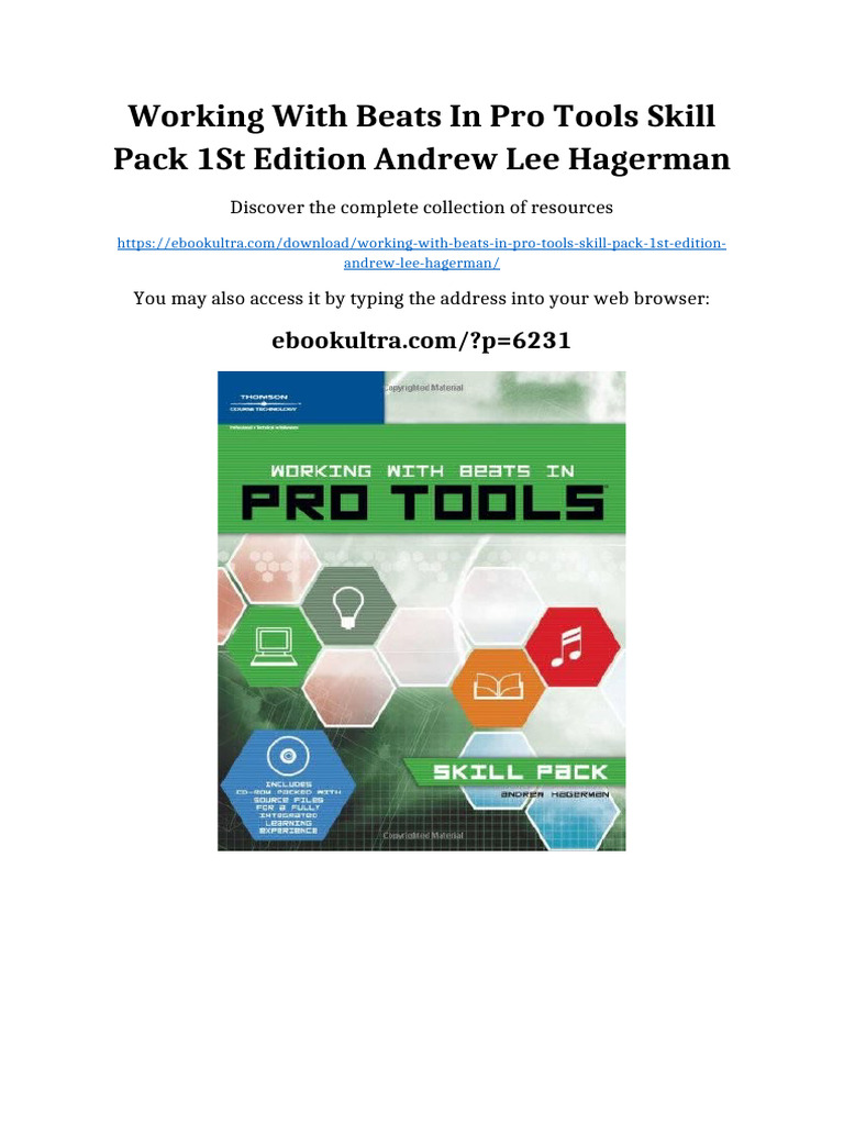 Working with Beats in Pro Tools Skill Pack 1st Edition Andrew Lee ...