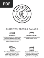 Baja Fresh Printable Menu | PDF | Burrito | Taco