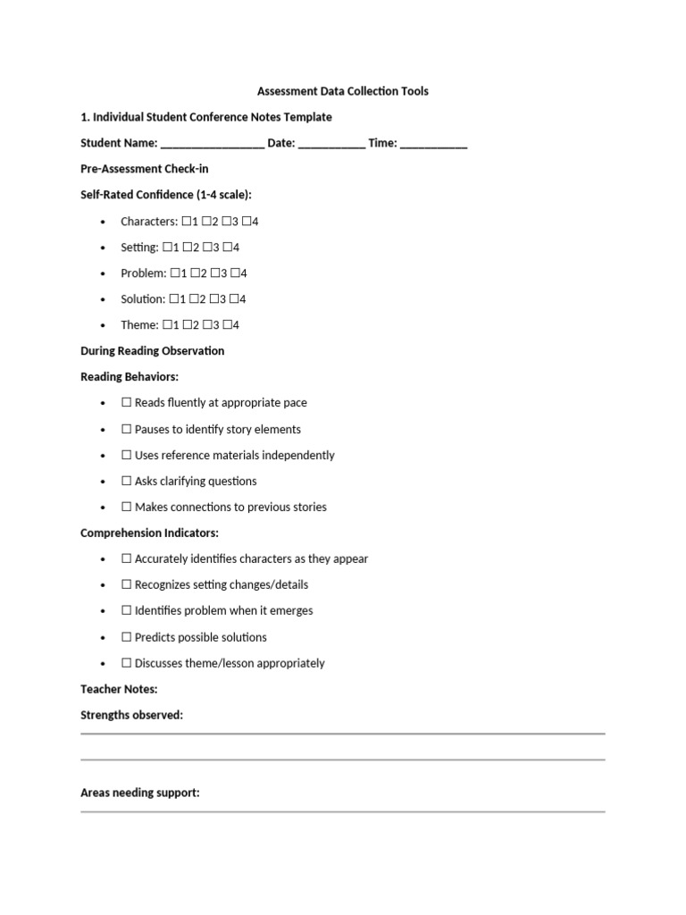 Assessment Data Collection Tools | PDF | Educational Assessment ...