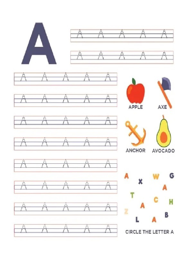 English Alphabet A To Z Worksheet For Kids | PDF