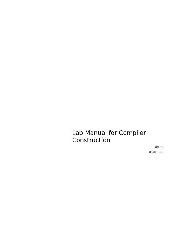 CC Lab 2 Manual JFlap Tool | PDF | Regular Expression | Computer ...