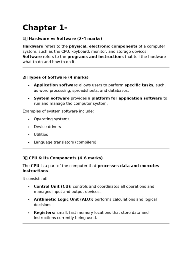 Chapter 1,2,3 Revision Notes For ICT | PDF | Computer Data Storage ...