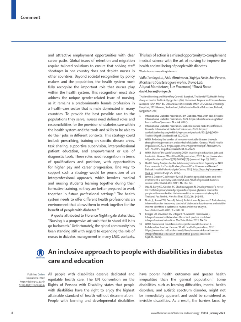 An Inclusive Approach To People With Disabilities | PDF | Diabetes ...