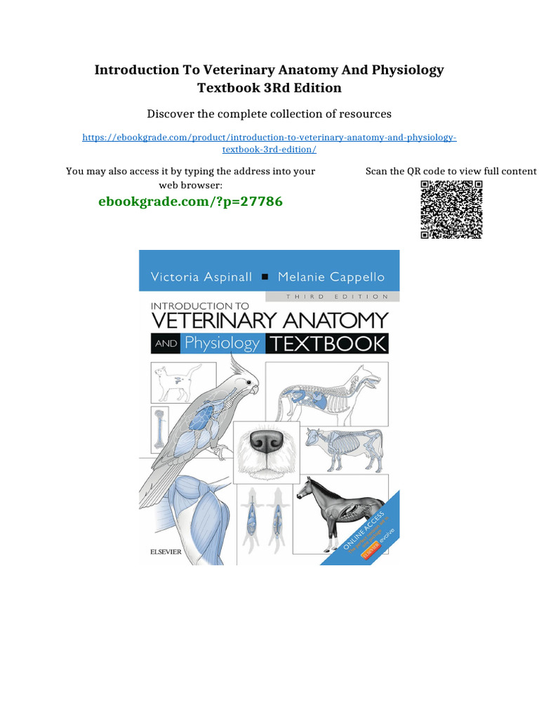 Introduction To Veterinary Anatomy and Physiology Textbook 3rd Edition ...