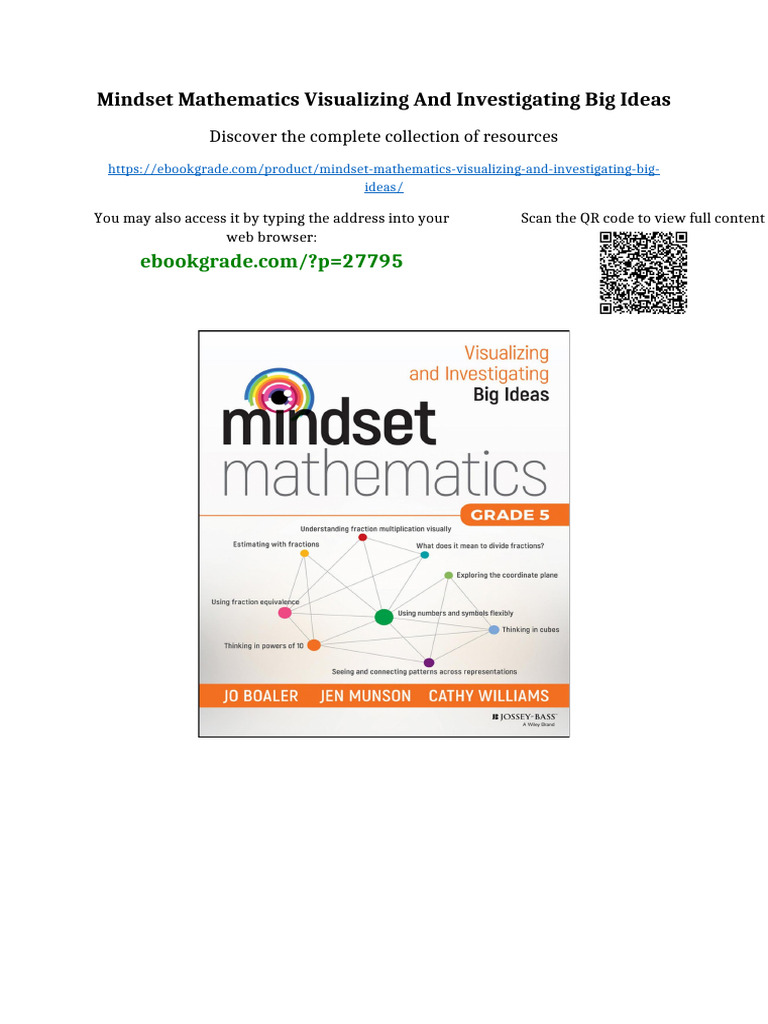 Mindset Mathematics Visualizing and Investigating Big Ideas Digital ...
