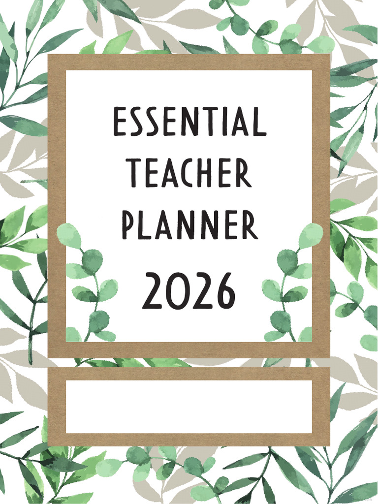Au T 1748412539 Essential Teacher Planner 2026 Ver 2 | PDF | Password ...
