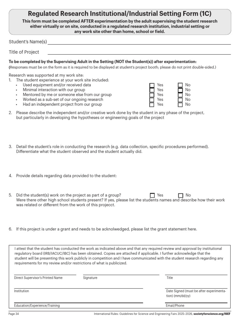 1C Regulated Research Institution | PDF