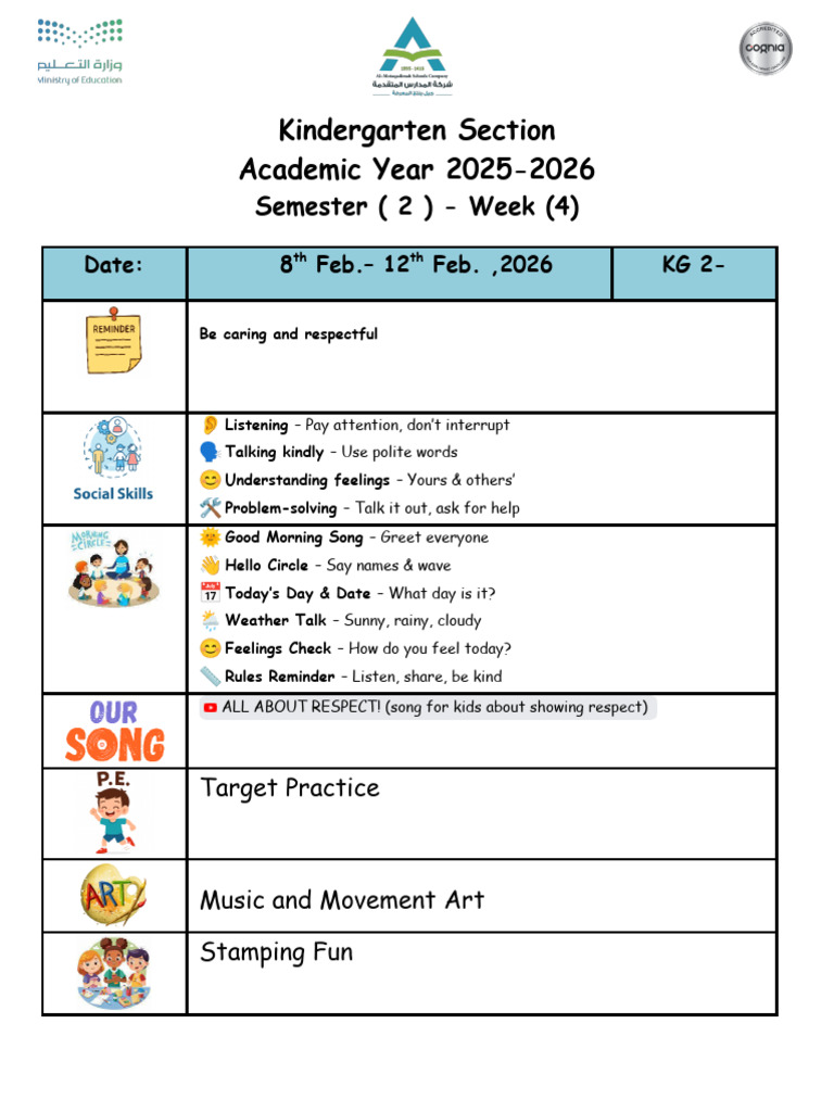 _ Weekly Plan KG2 week 4.docx (2) | PDF
