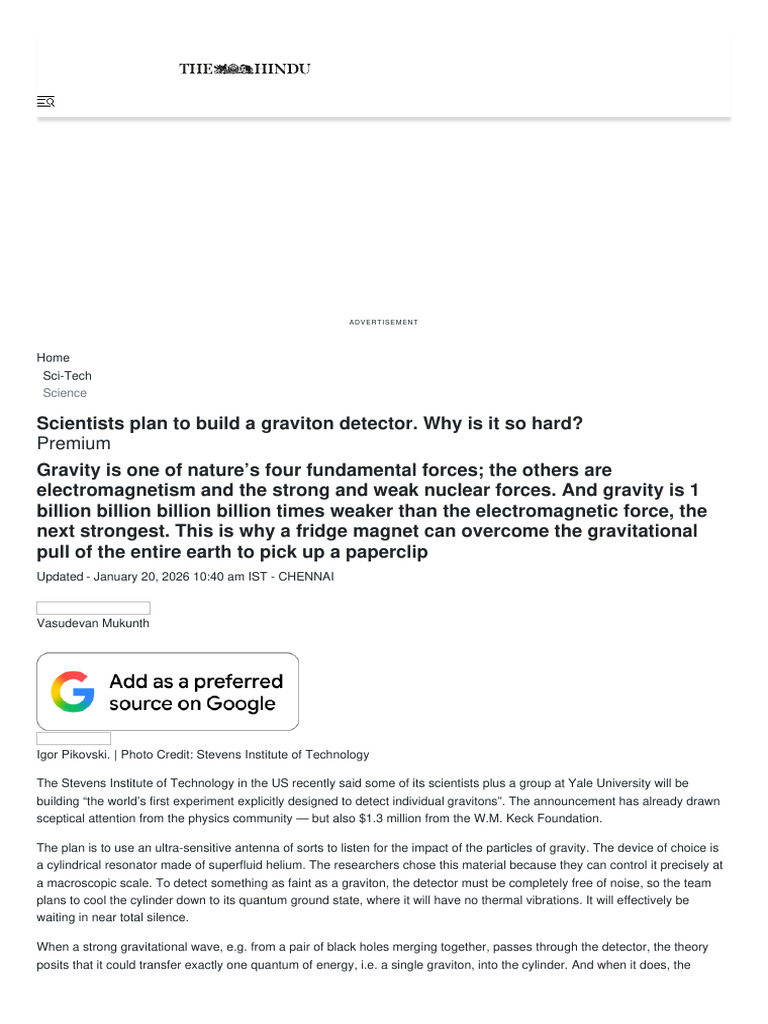 Scientists Plan To Build A Graviton Detector. Why Is It So Hard | PDF ...