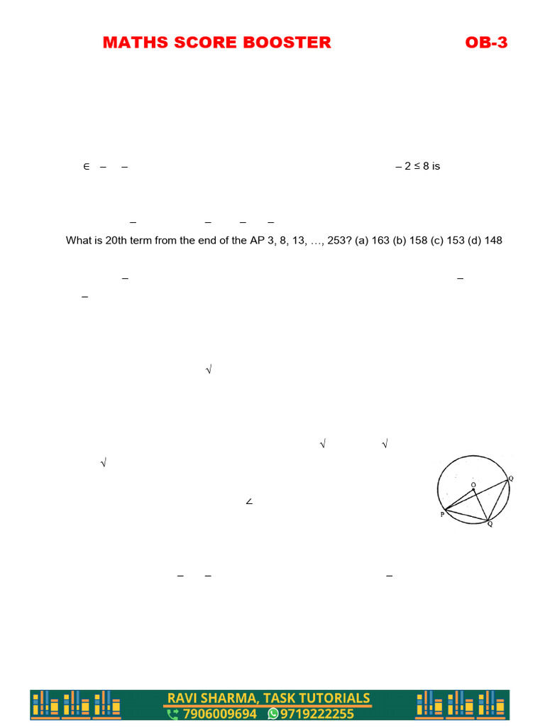 Maths OB-3 | PDF
