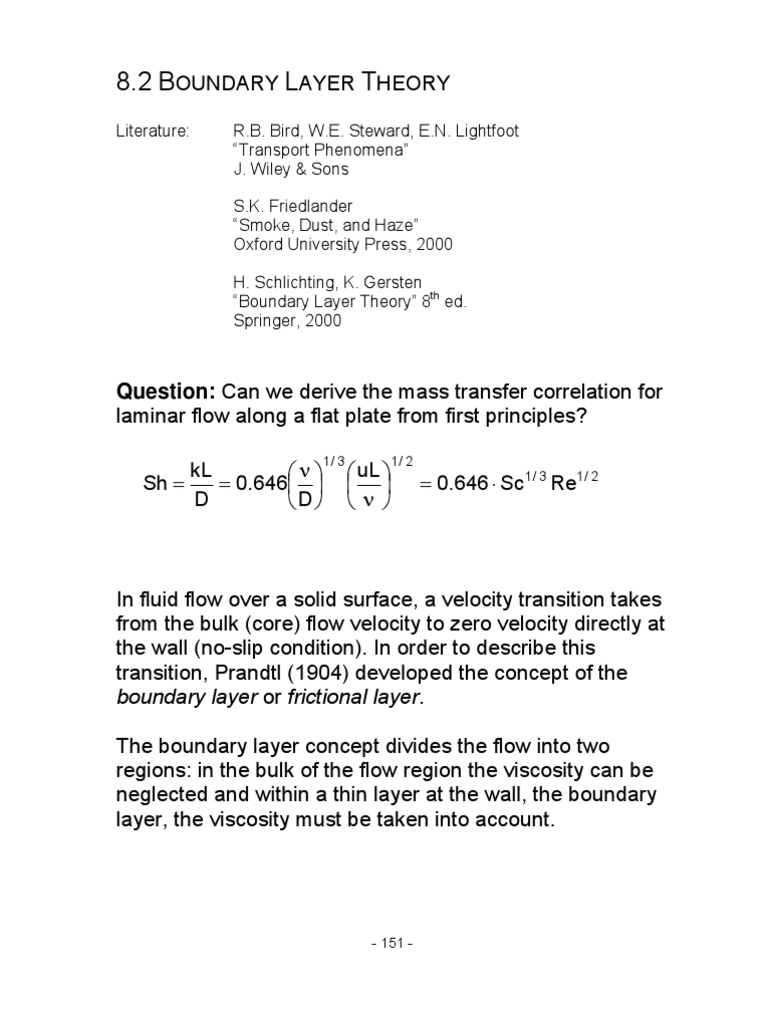 Oundary Ayer Heory: Boundary Layer or Frictional Layer | PDF | Boundary Layer | Fluid Dynamics