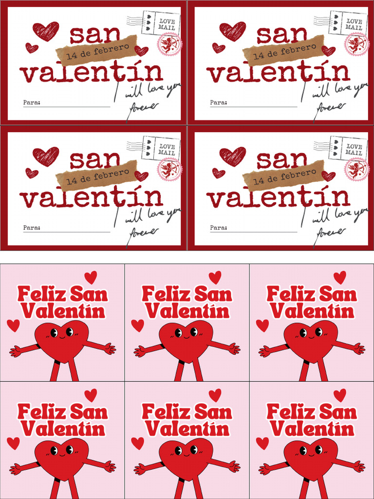 Tarjeta de San Valentin | PDF