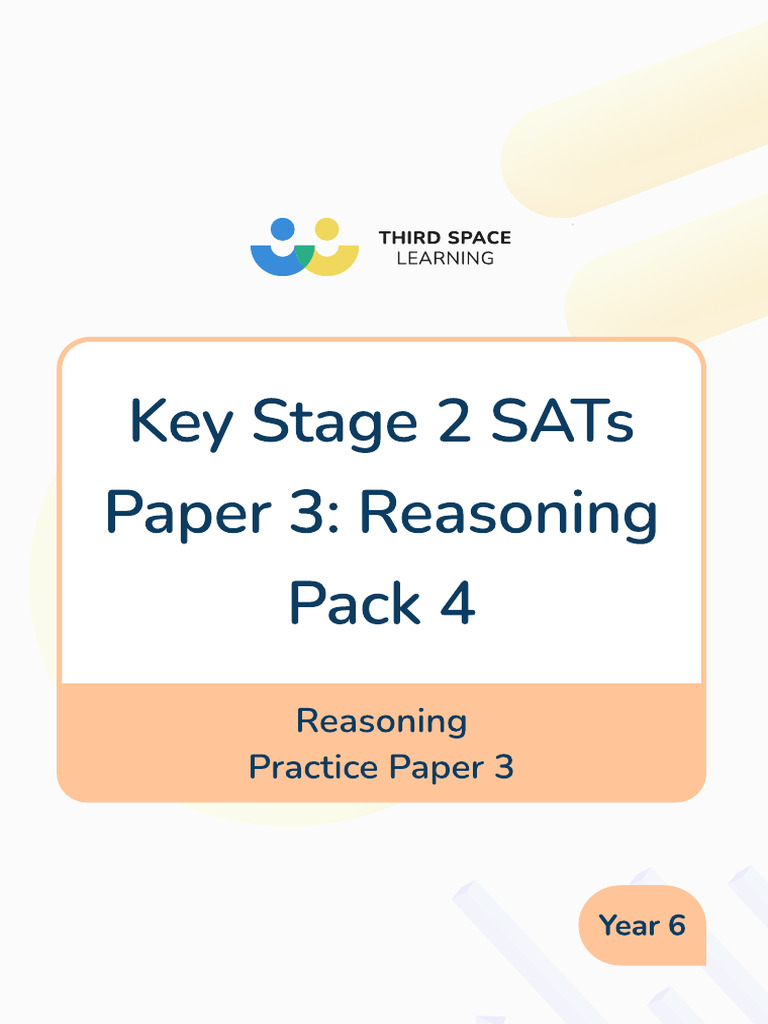 KS2 Maths SATs Papers Pack 4 - Reasoning Paper 3 | PDF | Sat | Angle