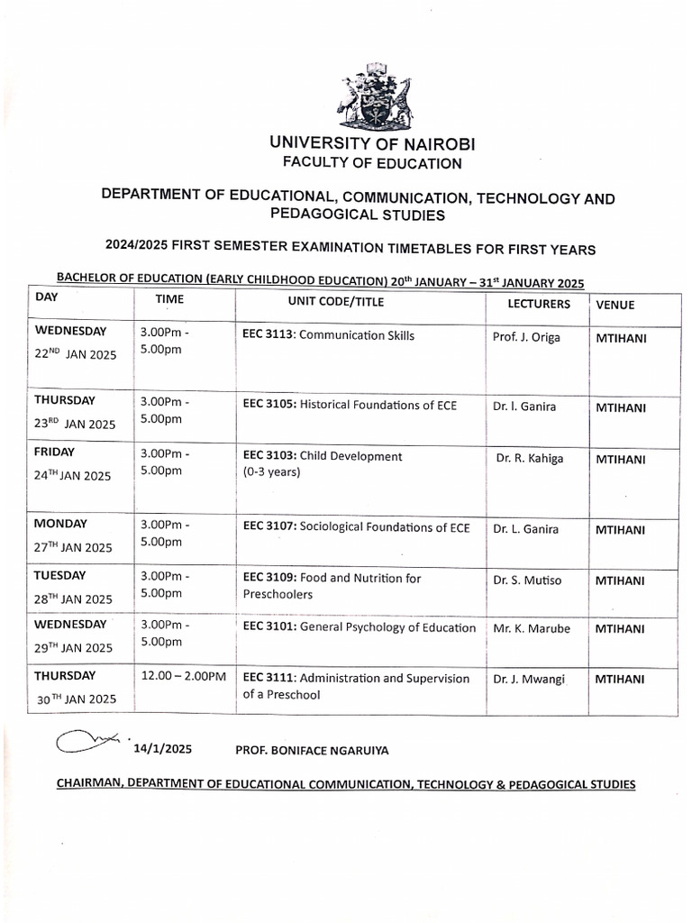 ECE Timetable2025 | PDF