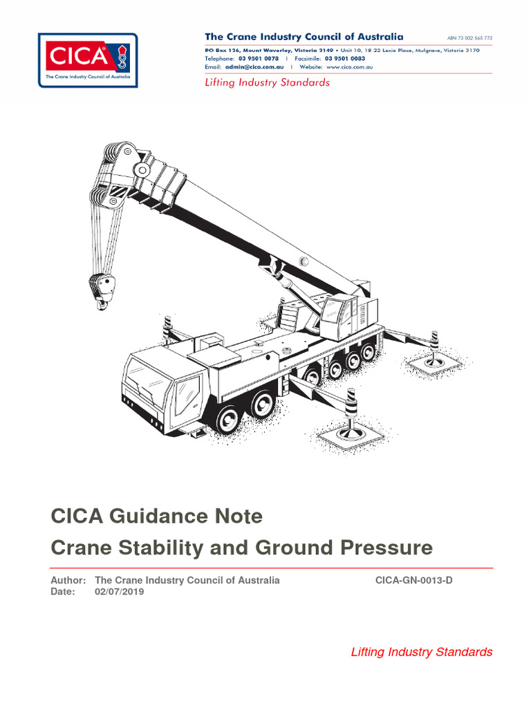 CICA GN 0013 DGuidanceNoteforGroundPressureCalculation | PDF | Crane ...