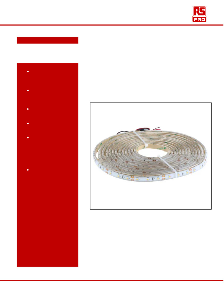 Strip Light Specifications | PDF | Light Emitting Diode | Lighting
