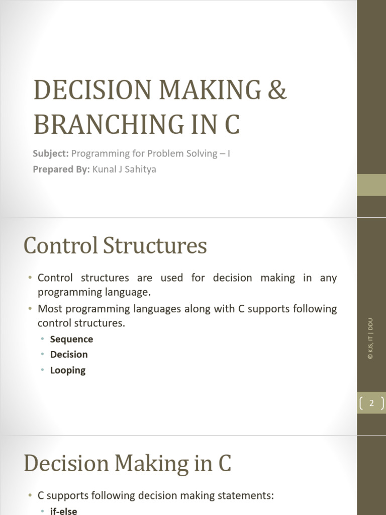 Ch-5 6 Decision Making Looping | PDF | Control Flow | Programming Paradigms