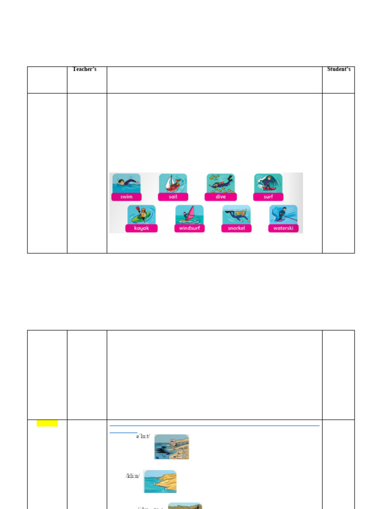 Lesson Plan f&Fr 3 (U4-L5+6) | PDF