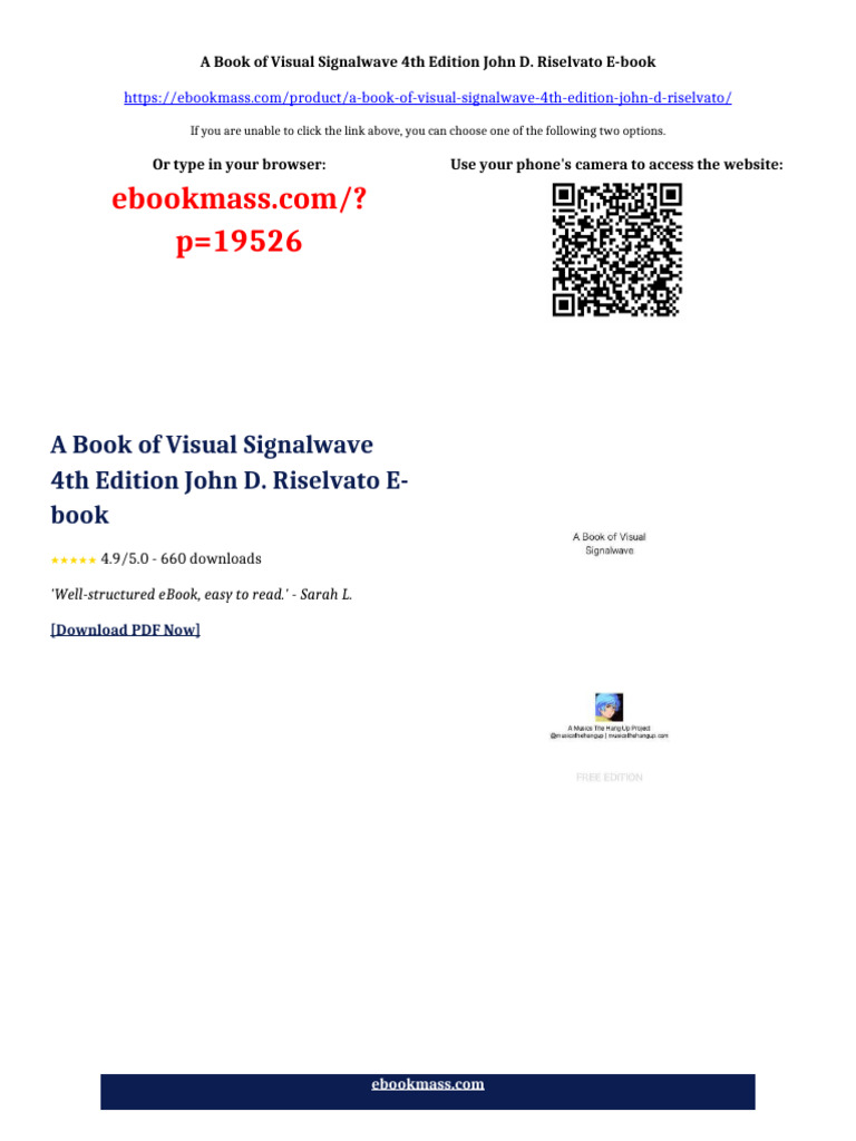 A Book of Visual Signalwave 4th Edition John D. Riselvato ebook ...