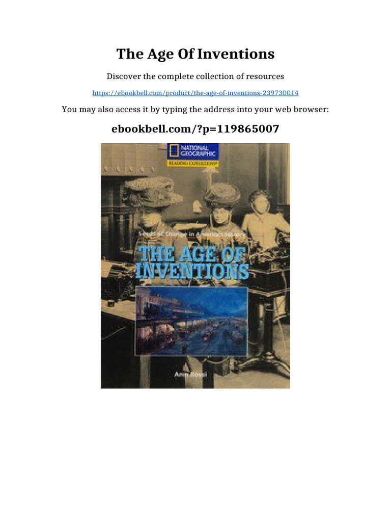 The Age of Inventions Digital Version 2025 | PDF | Intellectual Property