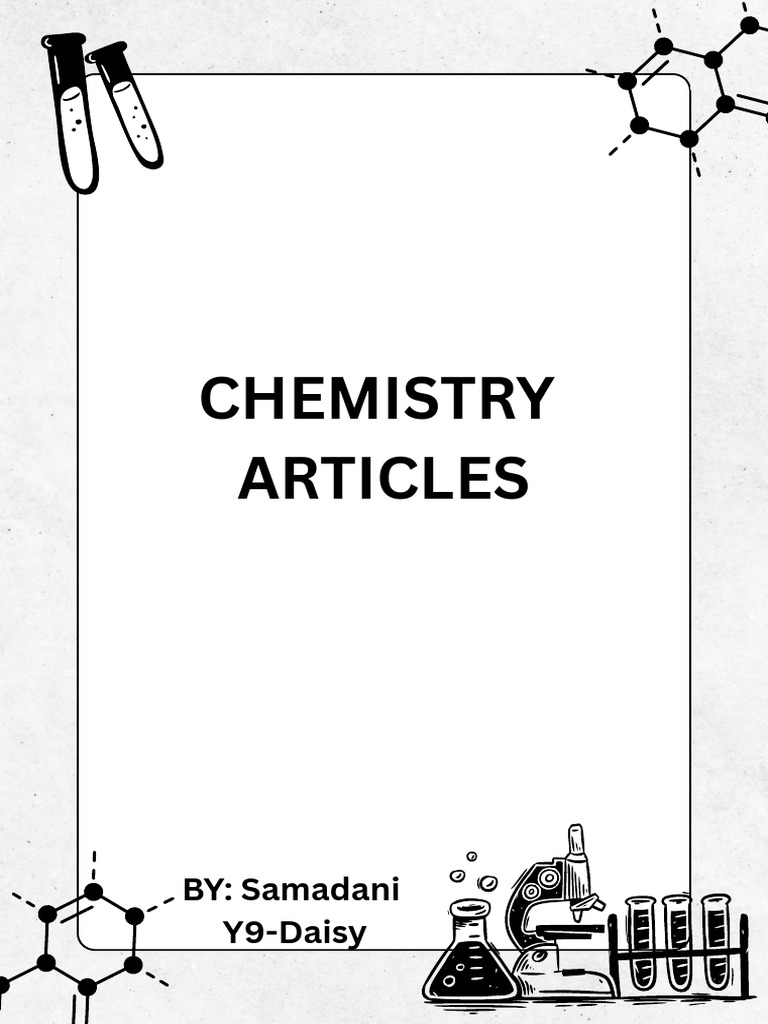 Black and White Illustrated Science Page Border A4 | PDF