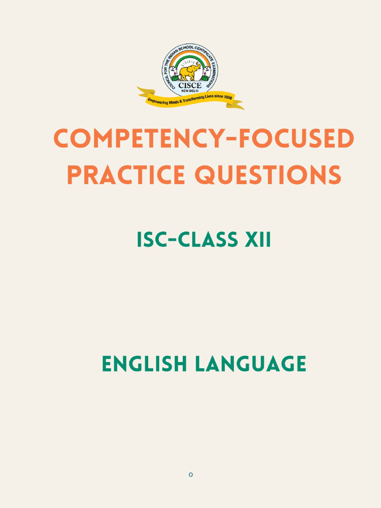 ISC English Language XII | PDF | Thought | Learning