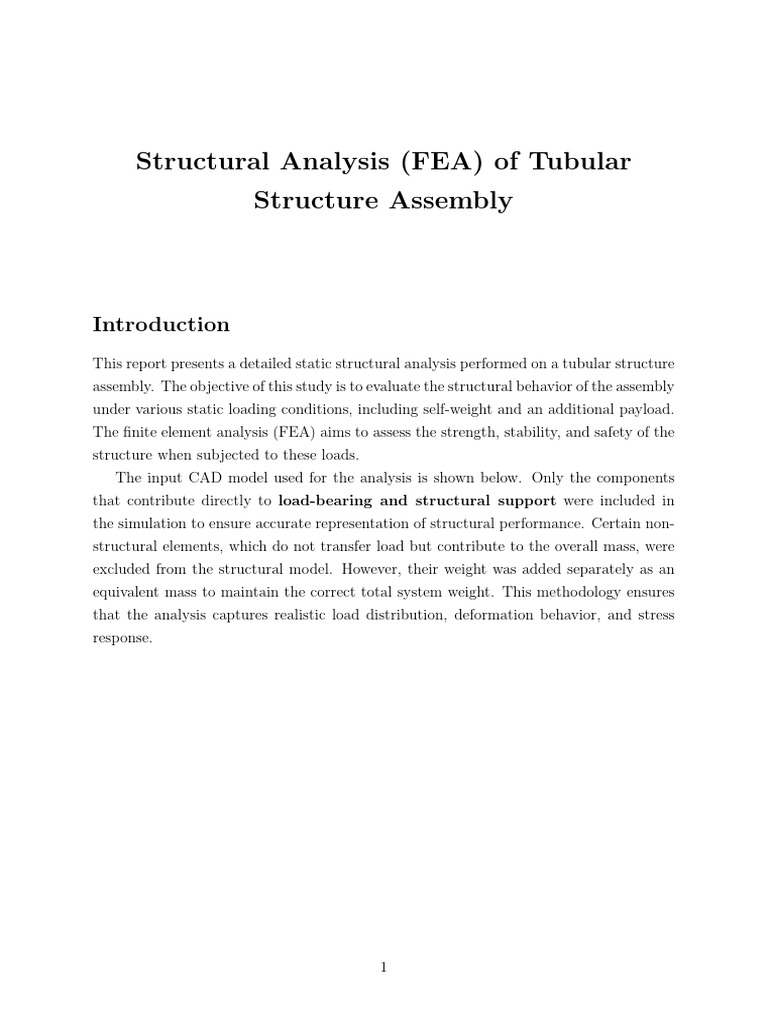 Tubular Structure Finite Elemental Analysis | PDF | Finite Element ...